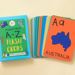 Kids A-Z Australia Flash Cards Alphabet - Children Early Learning ...