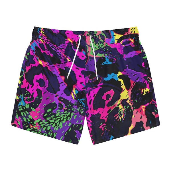Neon Swim Trunks - Etsy