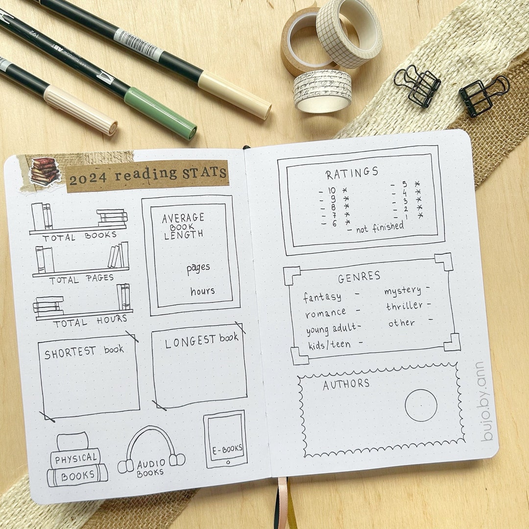 Custom Reading Journal, Book Tracker Notebook Ready to Use, Journal for ...