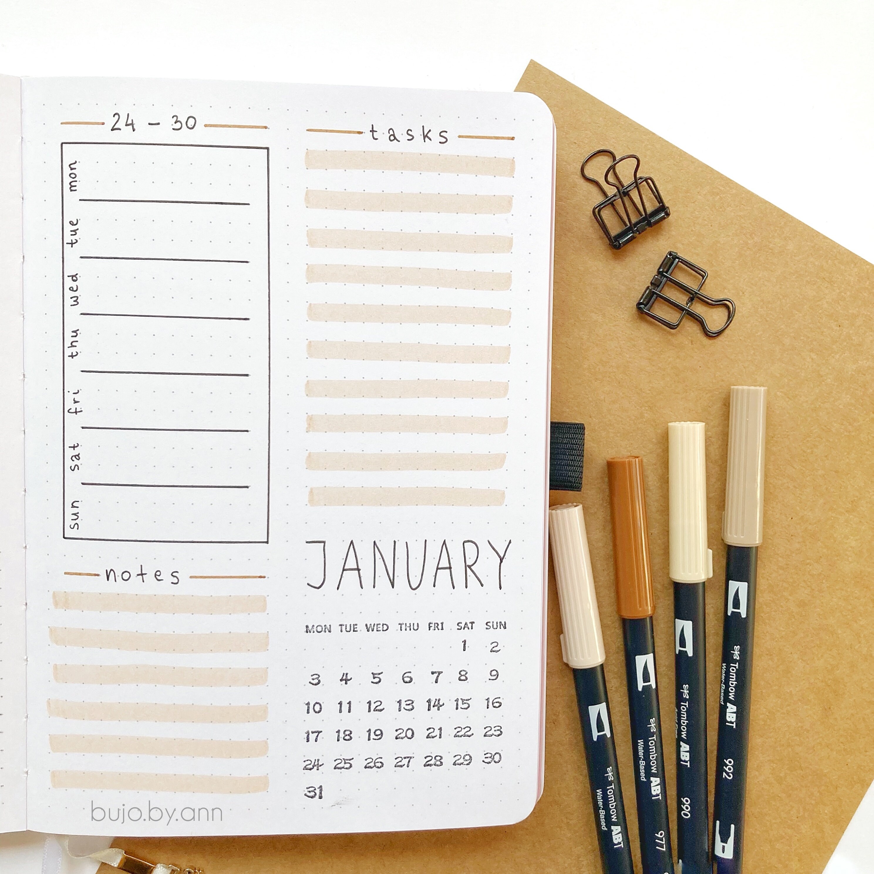 Custom Bullet Journal *minimal Doodle*, Hand-made Personalized Planner ...