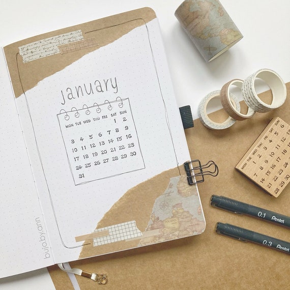 Custom Bullet Journal minimal Doodle Hand-made Personalized - Etsy