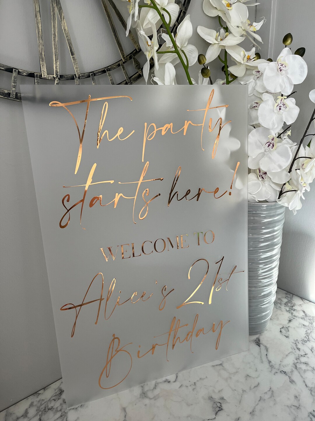 Frosted Acrylic Party Signage Frosted Wedding Signage - Etsy