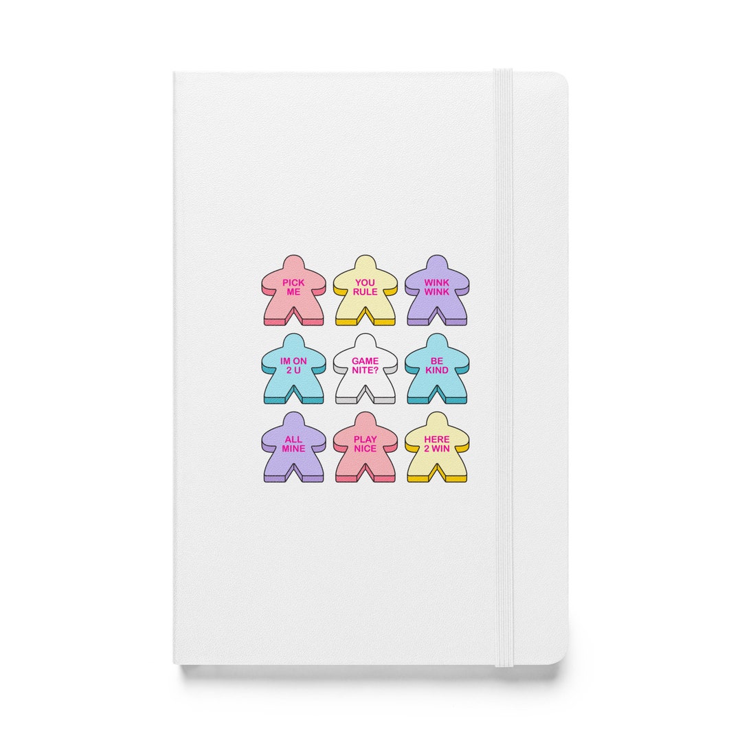 Board Game Stats Journal Valentine Heart Candy Meeples Game Night ...