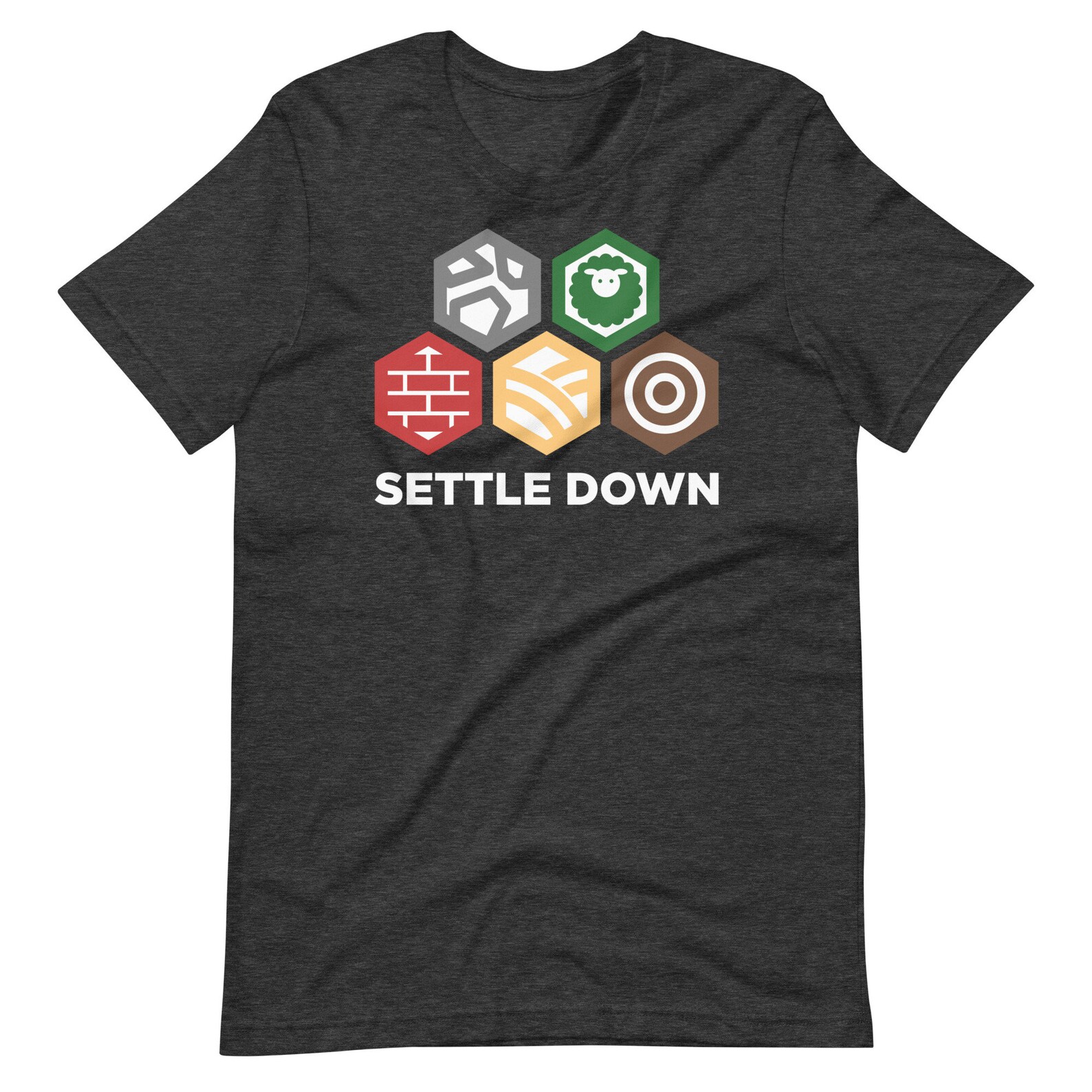 Catan 'settle Down' Shirt - Board Game Inspired Unisex Tee - Etsy