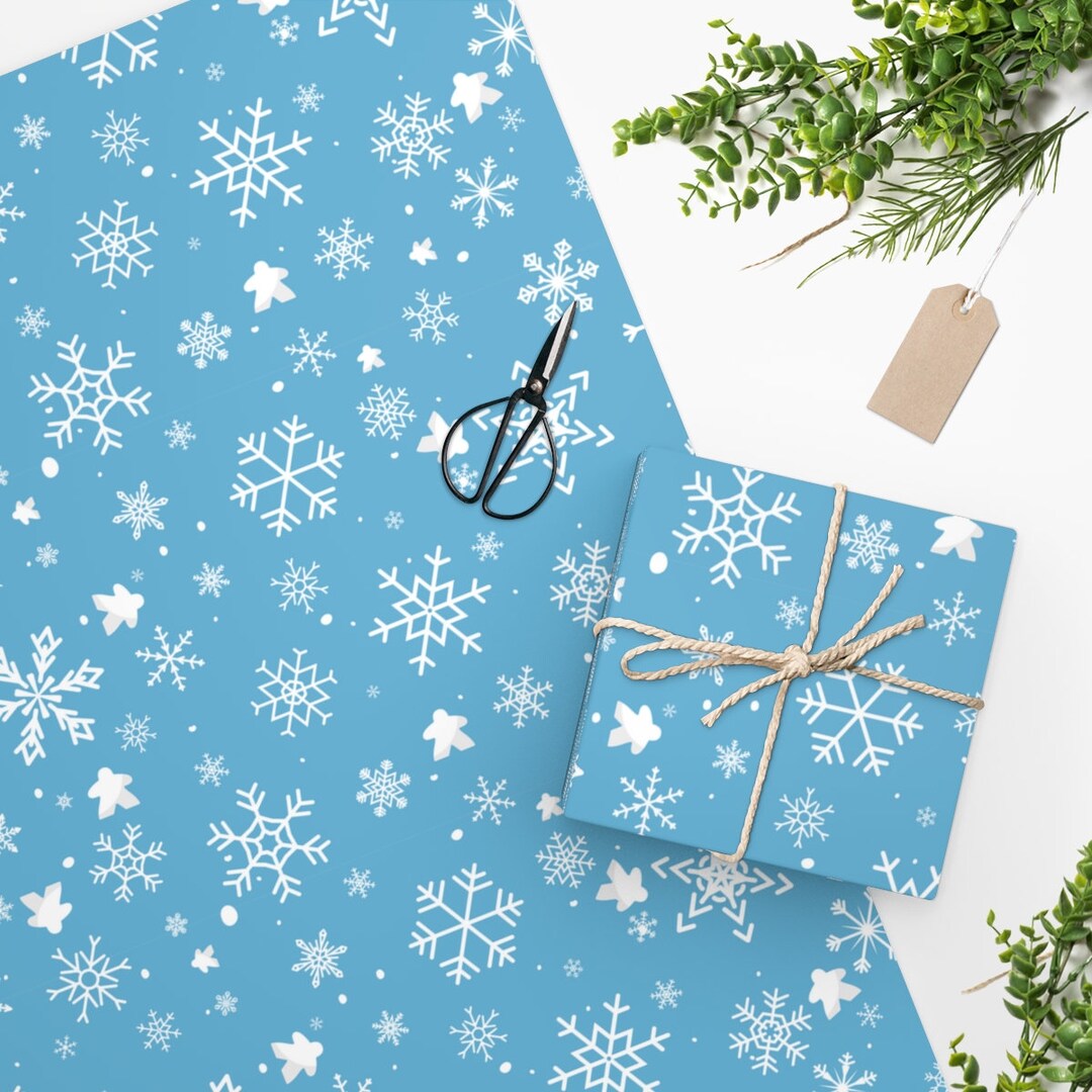 Snowflake Meeple Wrapping Paper Board Gamer Gift - Etsy