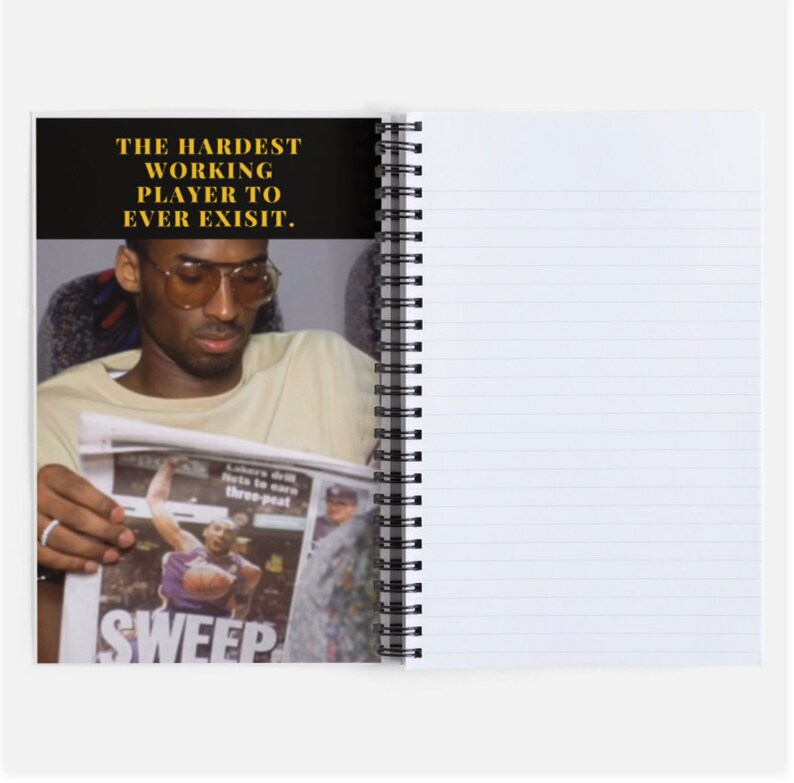 Notebook, A5 Lined Paper, 80 Pages, Kobe Bryant Gift, NBA Notebook ...