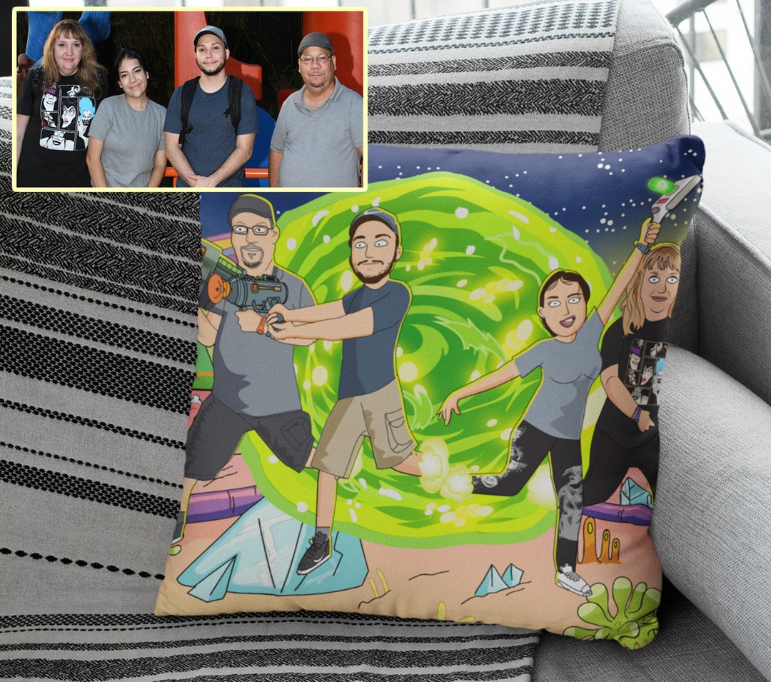 Rick Pillow, Personalized Gifts for Mom, Custom Cartoon, Portrait From ...