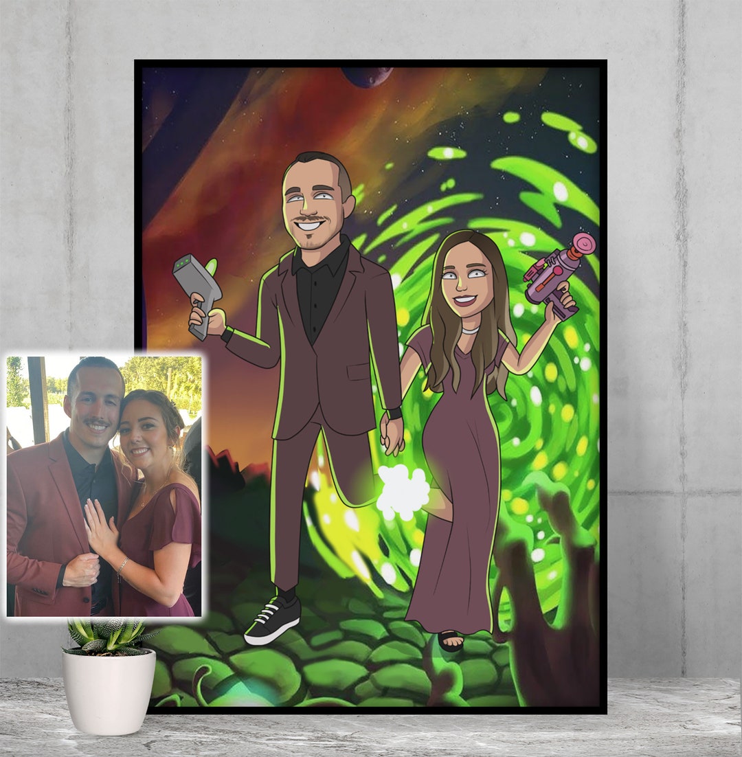 Rick Poster, Custom Portrait, Personalized Gifts for Her, Gifts for ...