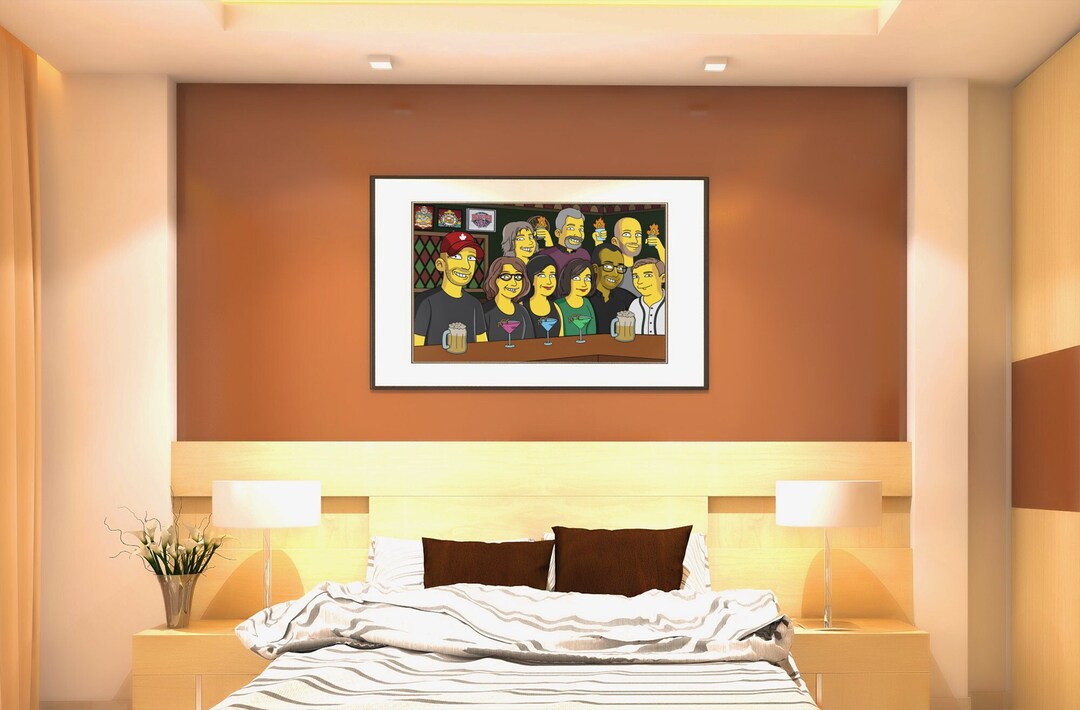 Yellow Cartoon Frame Poster Painting From Photo, Personalized Photo ...
