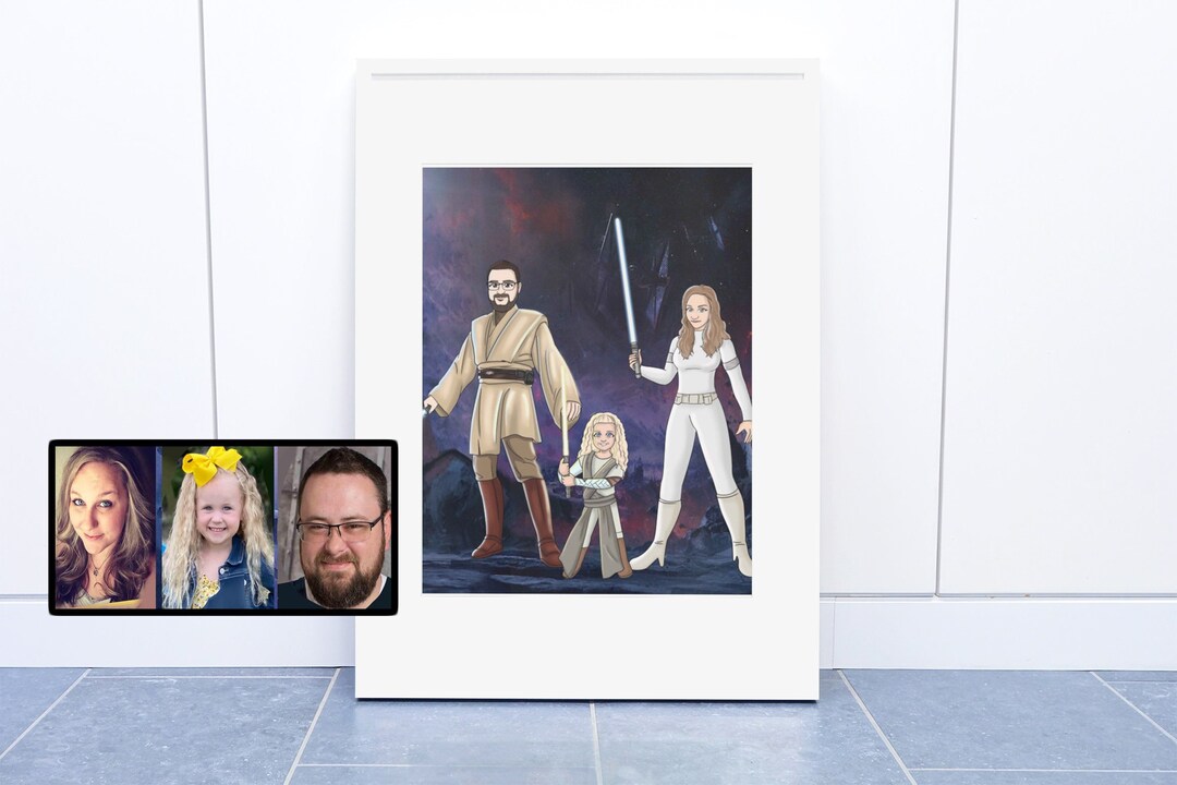 Star Frame Poster, Custom Portrait, Personalized Gift for Her, Gift for ...