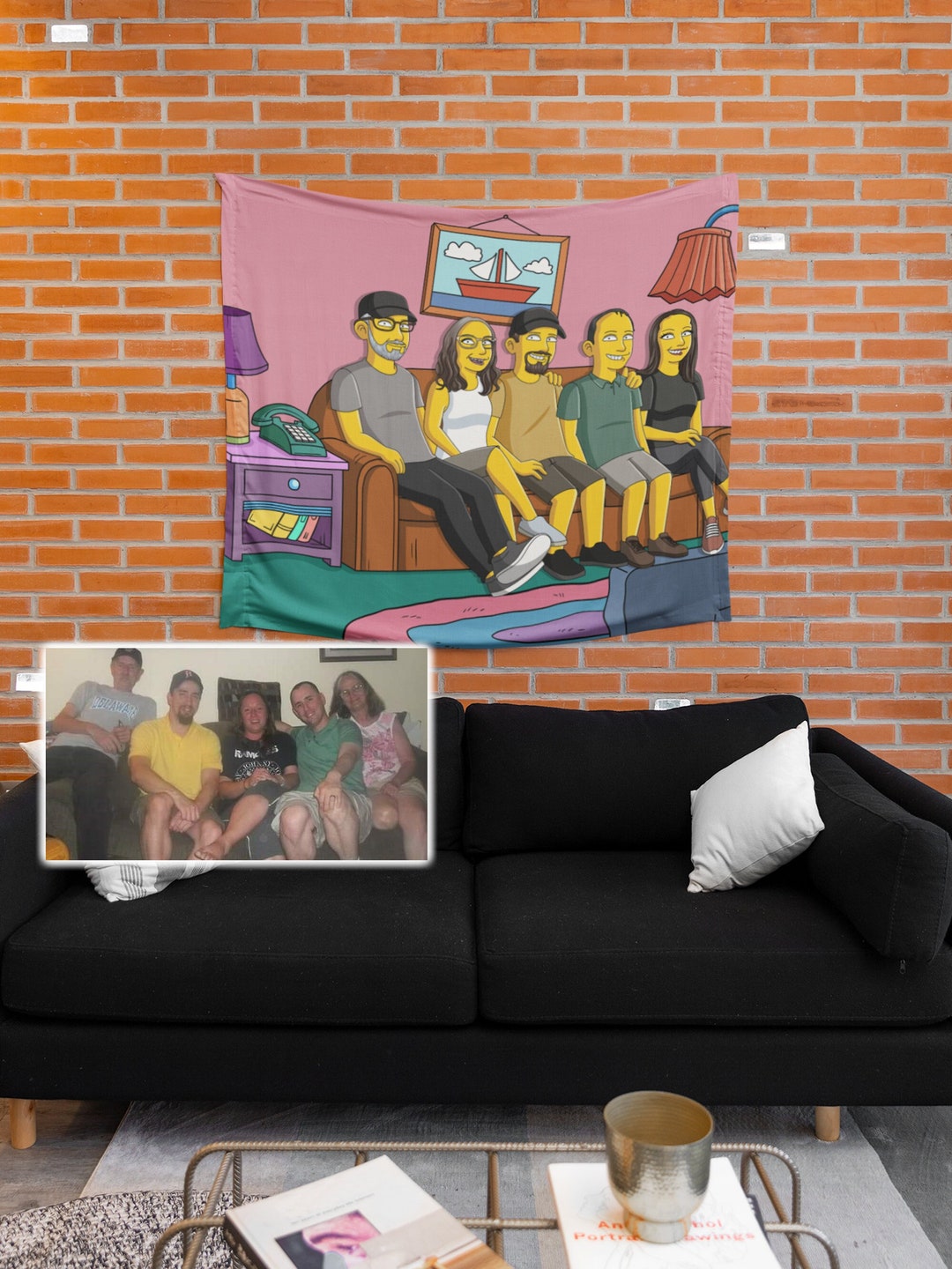 Yellow Style Tapestry, Custom Couples Portrait, Graduation Gifts, 50th ...