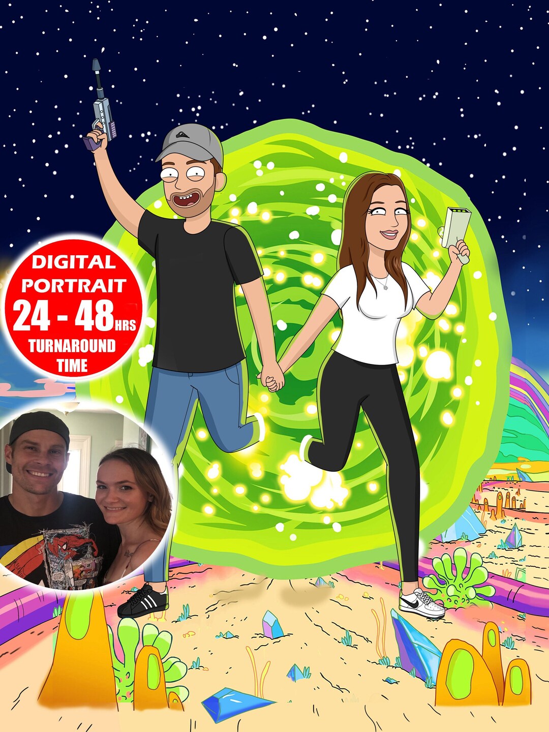 Rick Style, Custom Drawing From Photo, Boyfriend Gift Ideas, Groomsmen ...