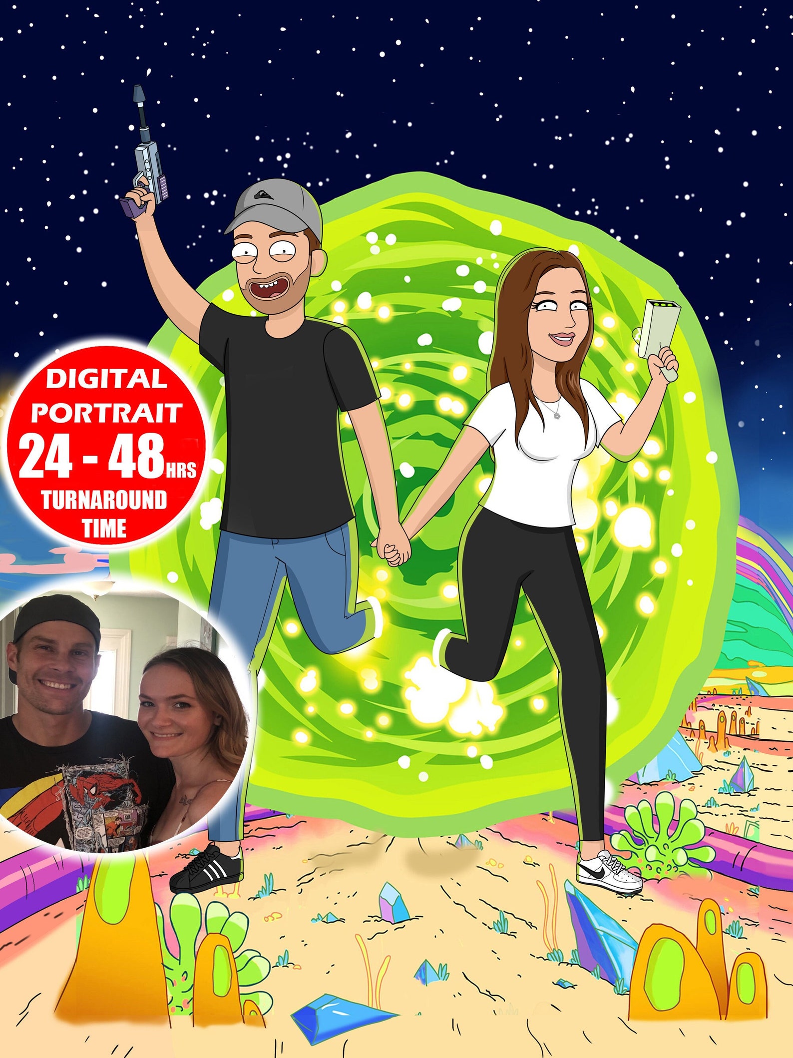 Rick Style Custom Drawing From Photo Boyfriend Gift Ideas - Etsy