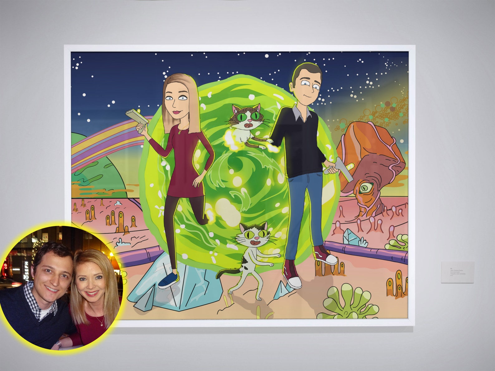 Rick Poster Cartoon Portrait, Creative Personalized Gift, House Warming ...