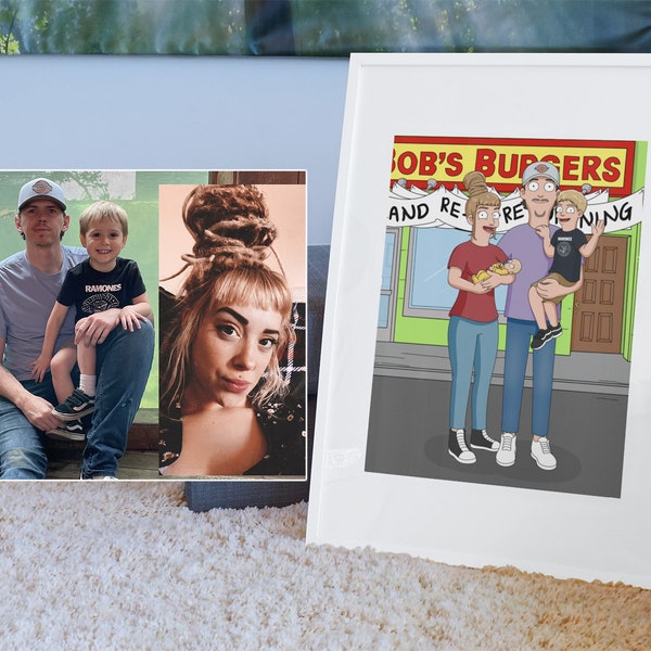 Custom Bobs Burgers Portrait - Etsy