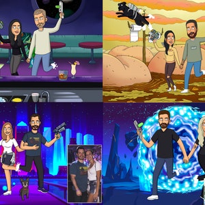 Rick Style Cartoon Portrait, Creative Custom Gifts, Become Your ...
