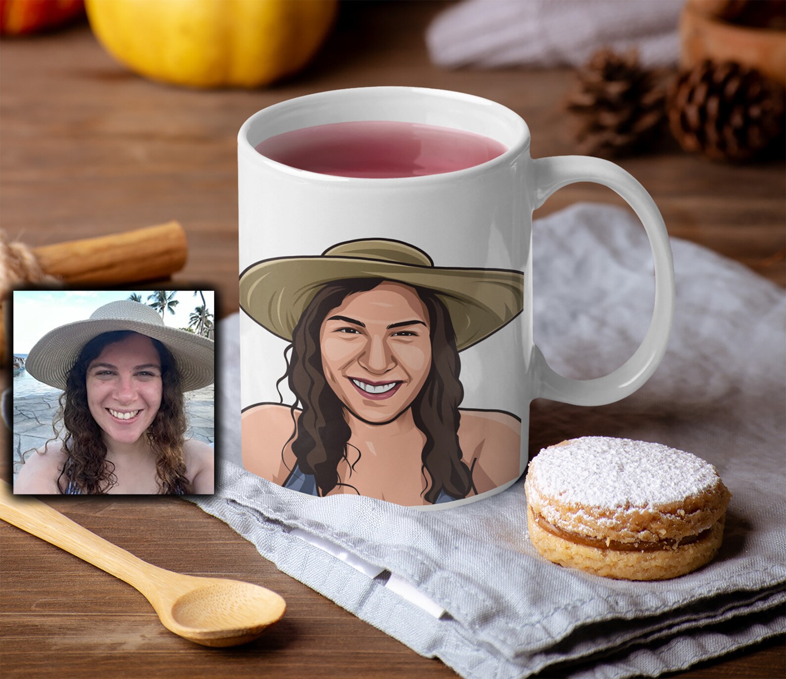 Custom Caricature Mug, Photo Cartoon Mug, Personalized Caricature ...