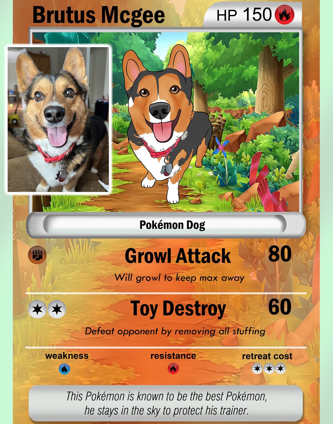 Custom Pets Digital Poke Cards, Digital Image, Poke Monster Pets ...
