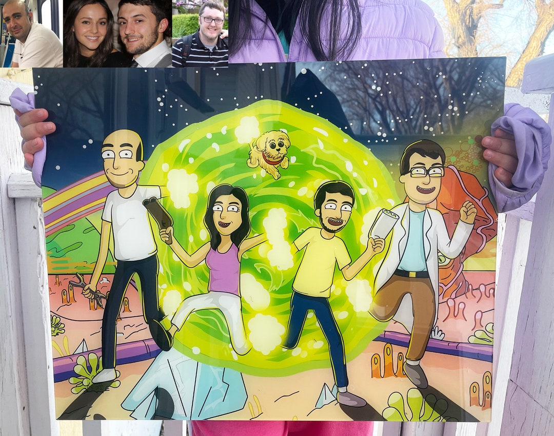 Rick Acrylic Cartoon Portrait, Creative Personalized Gifts, House ...
