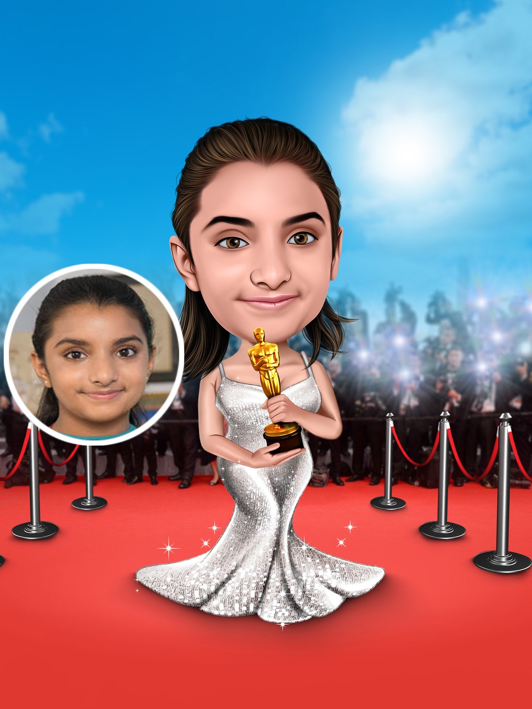 Custom Oscar Caricature Cartoon Portrait Illustration, Creative ...