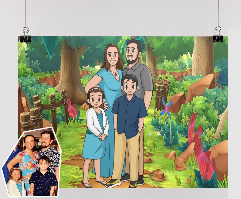 Poke Cartoon Poster Custom Drawing From Photo Boyfriend Gift - Etsy