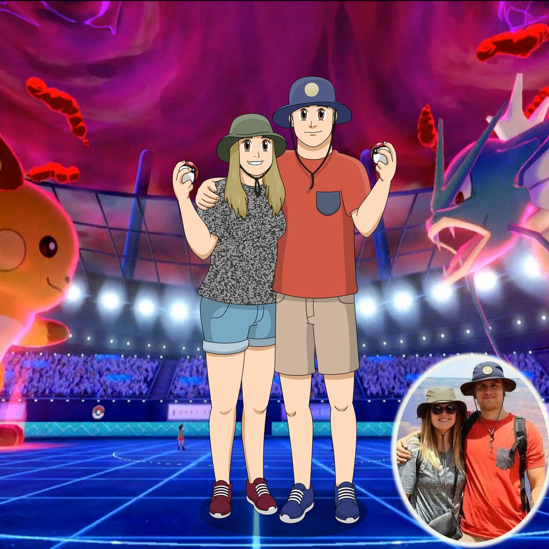 Custom Poke Cartoon, Personalized Gifts for Mom, Custom Cartoon ...