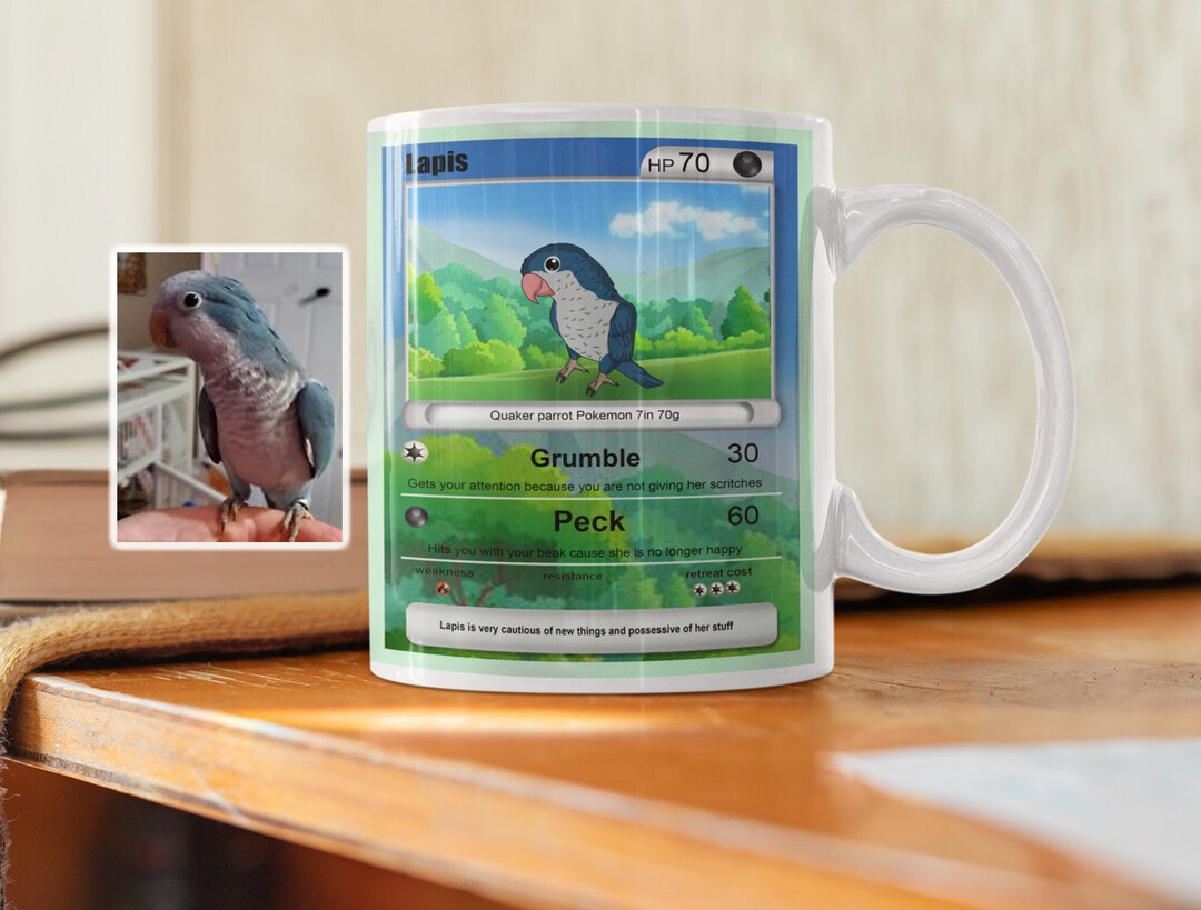 Custom Pets Poke Cards Mug, Turn Your Pet Into a Poke Monster Portrait ...