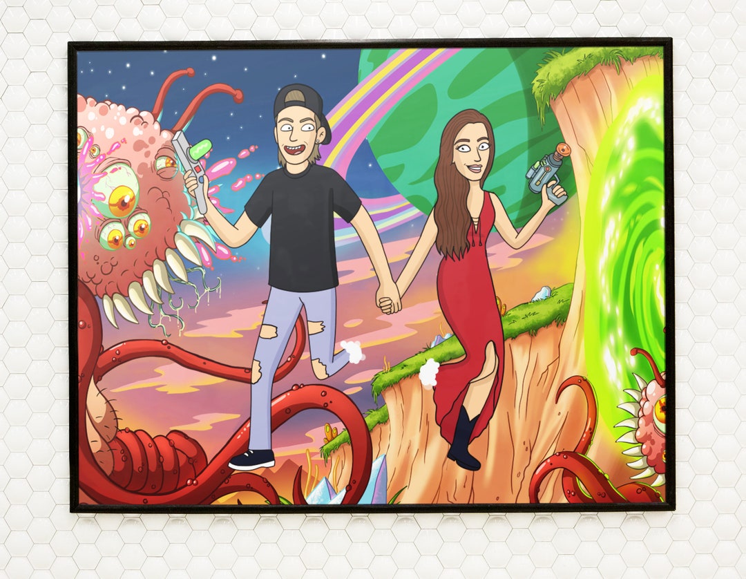 Rick Poster, Custom Couples Portrait, Graduation Gifts, 50th ...