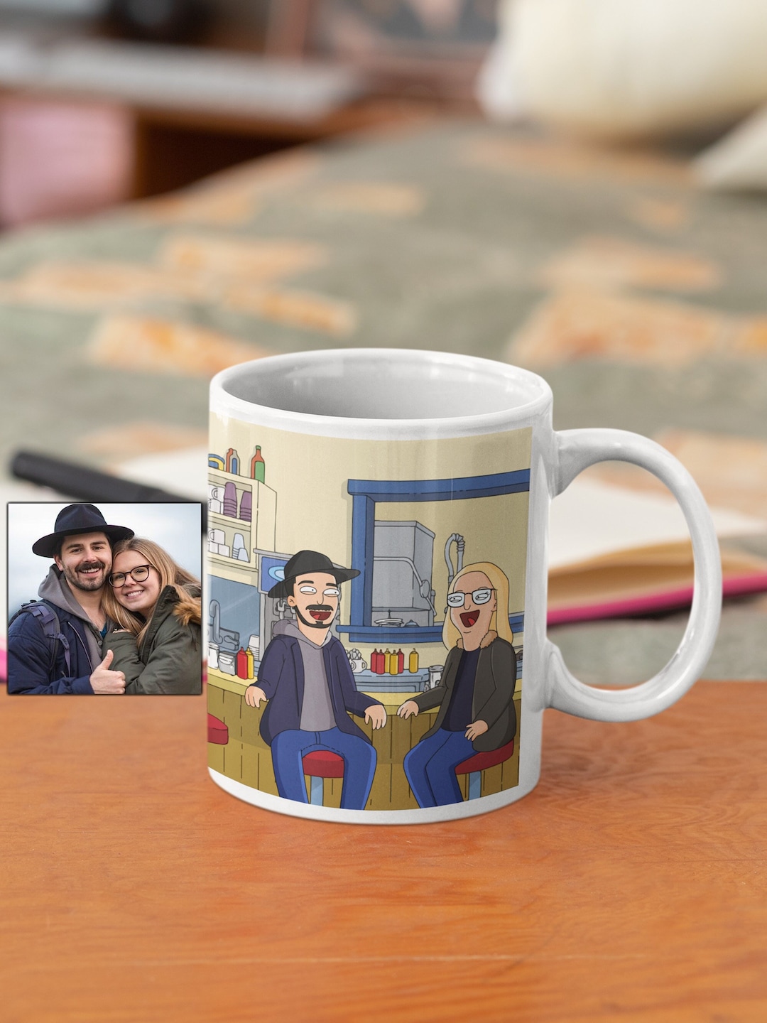Bobs Mug Custom Couples Portrait, Graduation Gifts, 50th Anniversary ...
