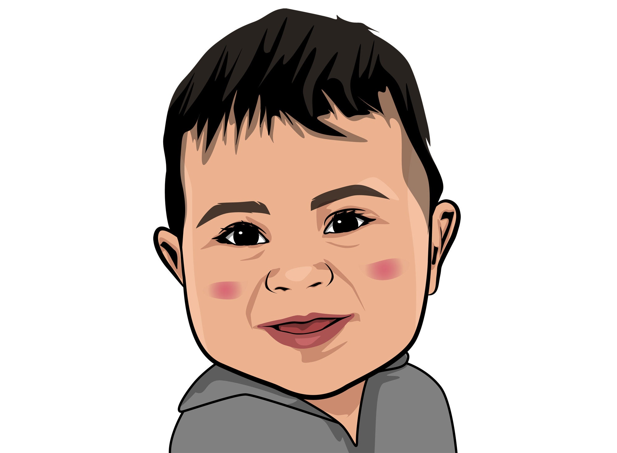 Custom Cartoon Portrait From Your Photo Personalized Cartoon - Etsy