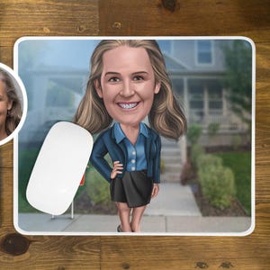 Custom Hip Hop Mouse Pad, Personalized Cartoon Caricature Mouse Pads ...