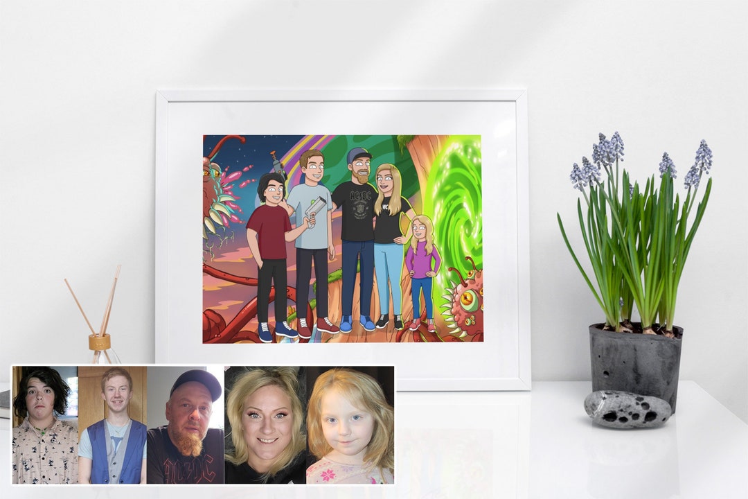 Rick Frame Poster, Custom Drawing From Photo, Boyfriend Gift Ideas ...