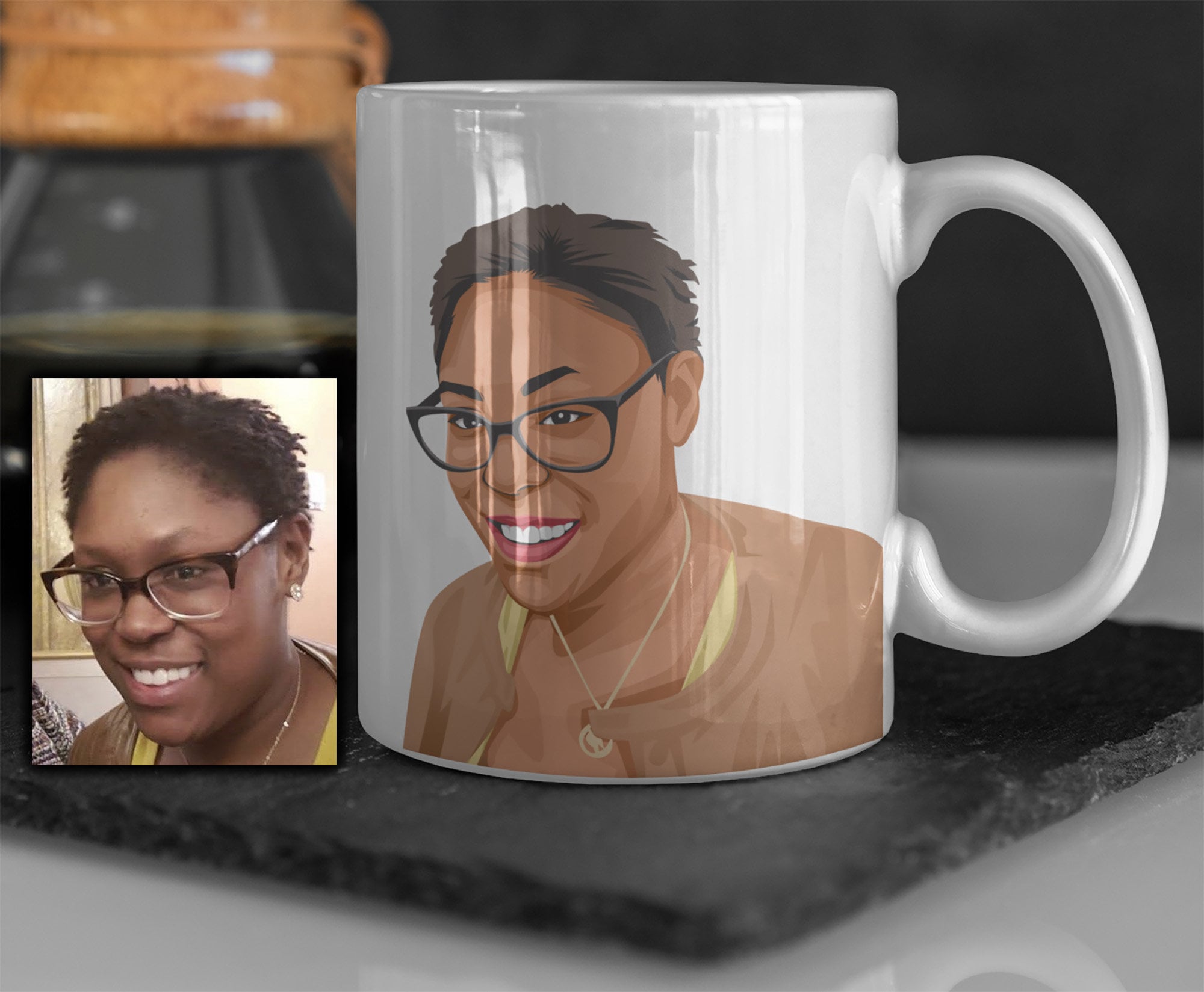 Caricature Mug Custom Mug Cartoon Portrait Personalized - Etsy