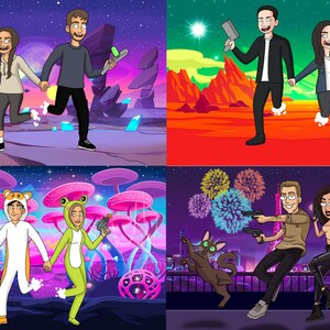Rick Style Cartoon Portrait, Creative Custom Gifts, Become Your ...