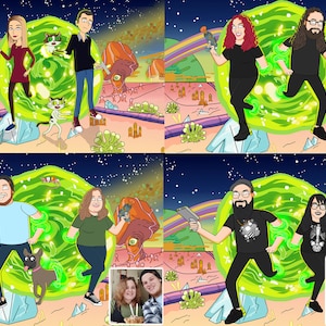 Rick Style Cartoon Portrait, Creative Custom Gifts, Become Your ...
