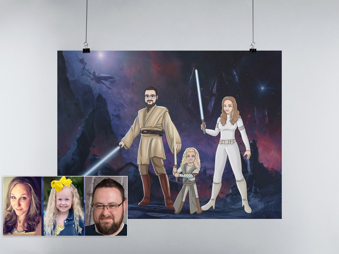 Star Portrait Poster, Cartoon From Photo, Personalized Gifts for Him ...