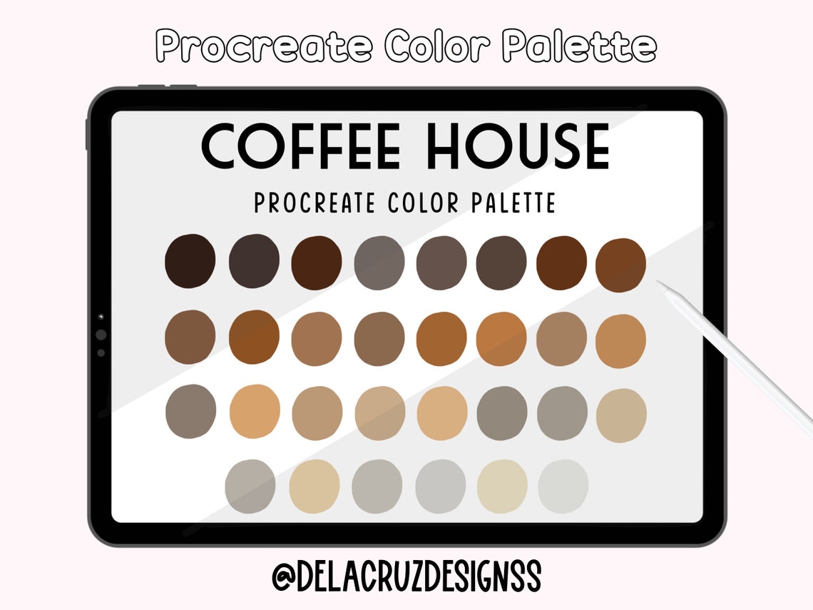 Coffee House Procreate Color Palette L Procreate Swatches L - Etsy
