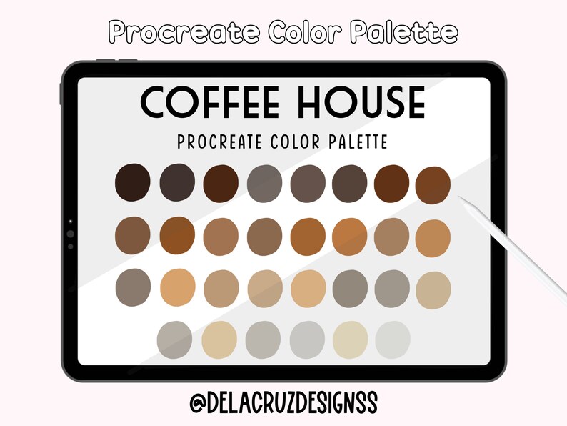 Coffee House Procreate Color Palette L Procreate Swatches L - Etsy