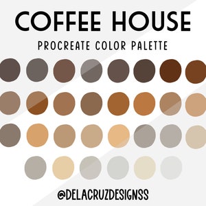 Coffee House Procreate Color Palette L Procreate Swatches L - Etsy