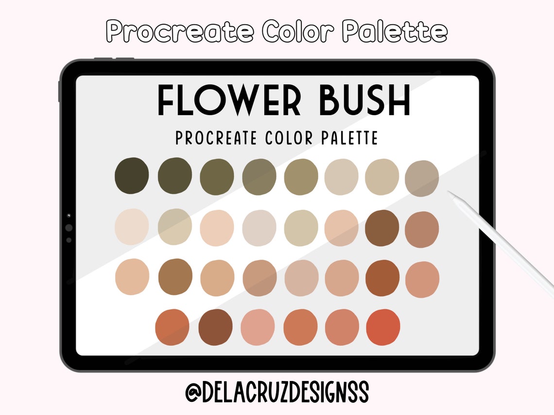 Flower Bush Procreate Color Palette I Procreate Swatches I - Etsy