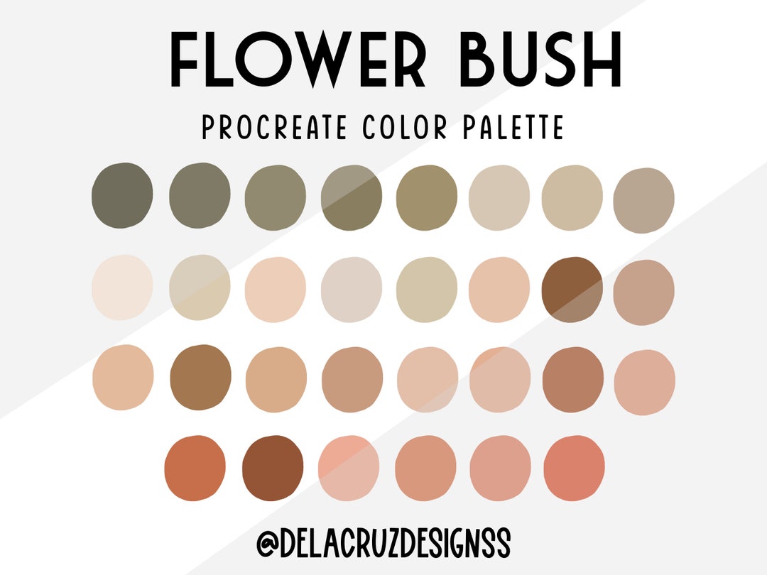 Flower Bush Procreate Color Palette I Procreate Swatches I - Etsy