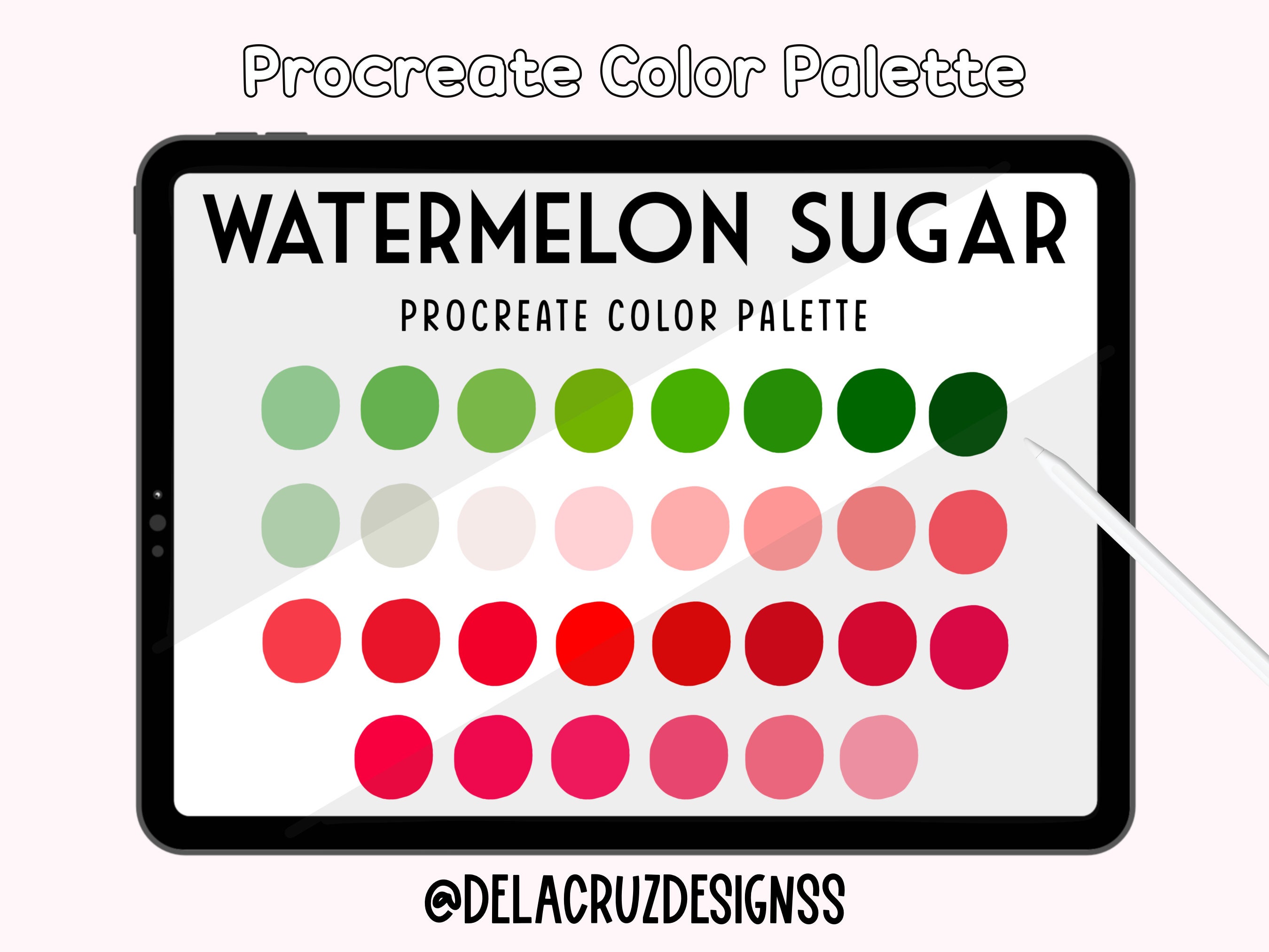 Watermelon Sugar Procreate Color Palette L Procreate Swatches | Etsy