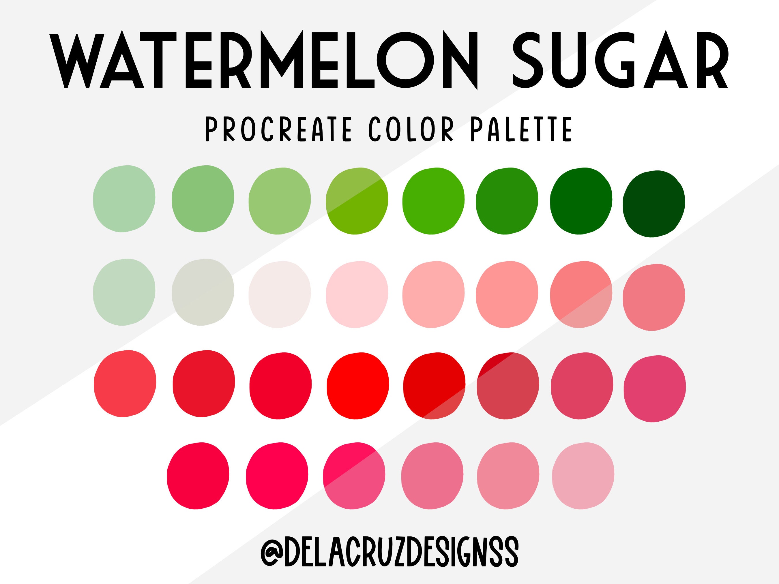 Watermelon Sugar Procreate Color Palette L Procreate Swatches | Etsy