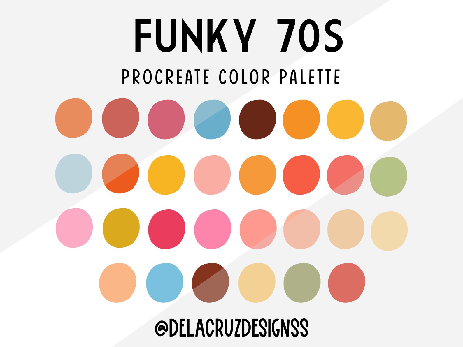 Funky 70s Procreate Color Palette I Procreate Swatches I Ipad | Etsy