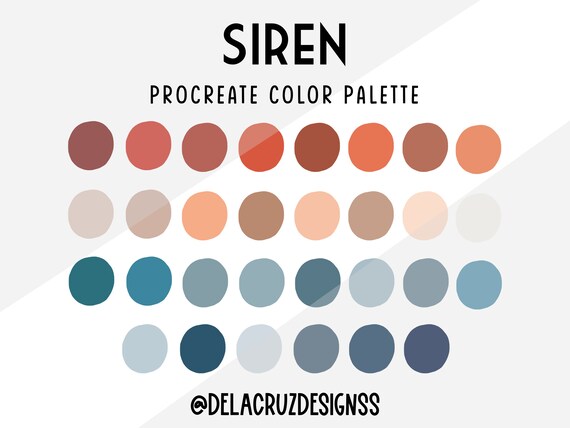 Siren Procreate Color Palette L Procreate Swatches L Ipad - Etsy