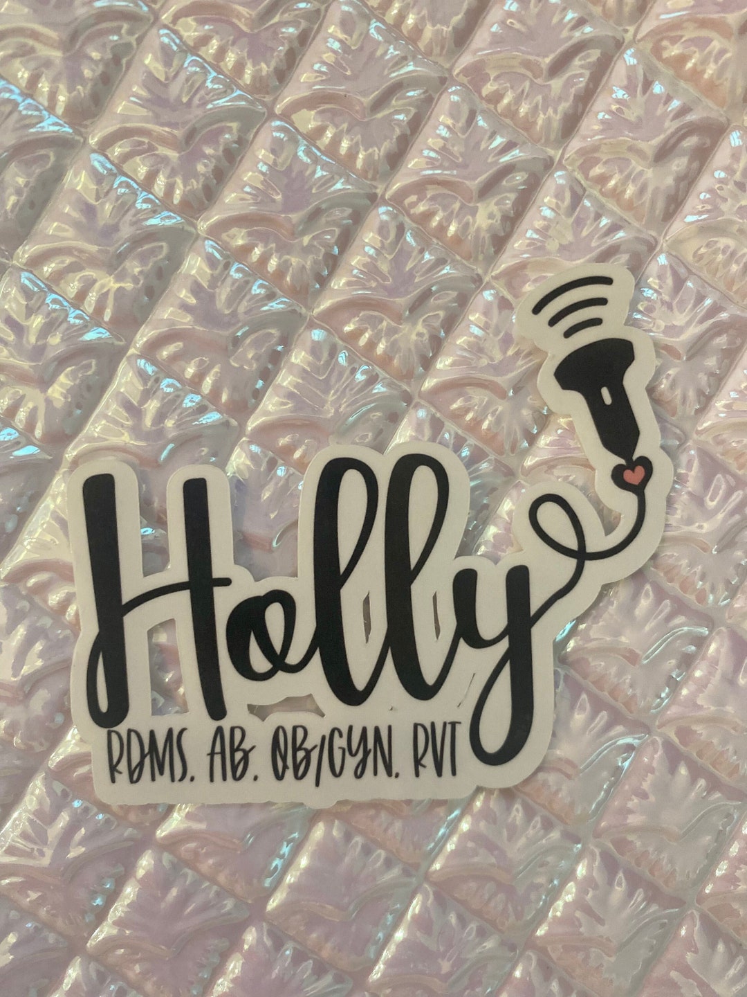 Personalized Sonographer Name Sticker With Credentials - Etsy