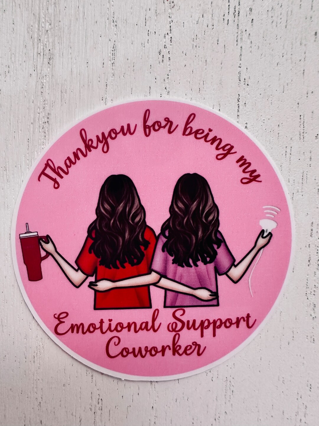 Emotional Support Coworker Ultrasound Tech Sonography Sticker - Etsy