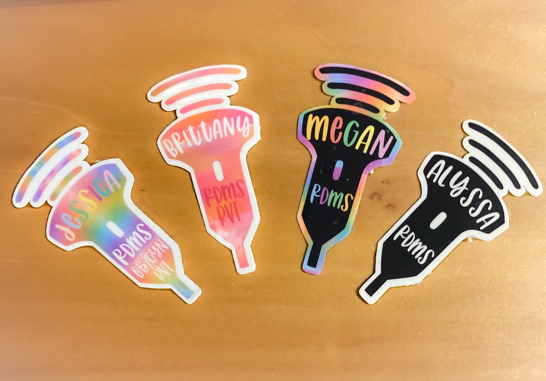 Personalized Ultrasound Probe Sticker With Name and Credentials - Etsy