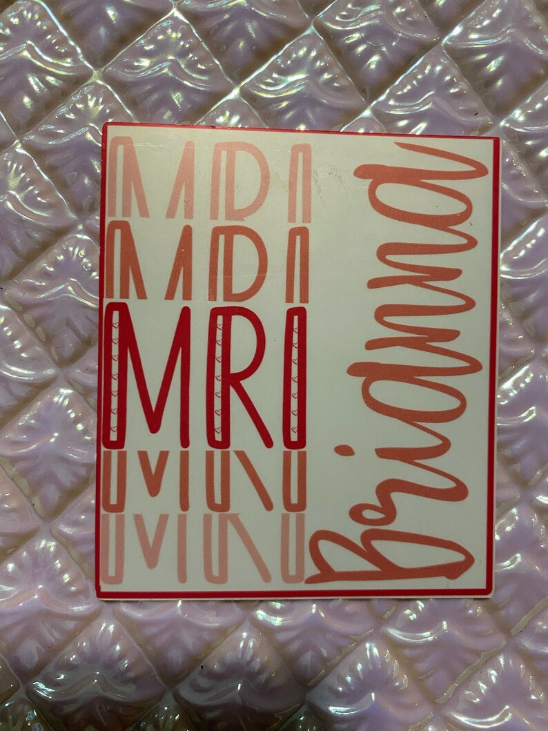 Personalized MRI Tech Sticker - Etsy
