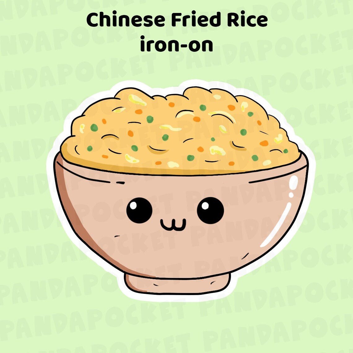 Cute Chinese Fried Rice Iron-on Sticker - Etsy